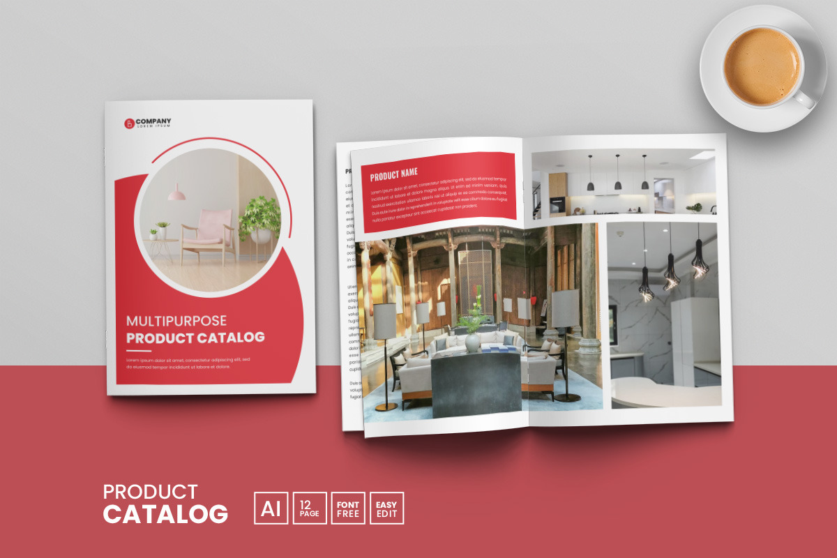 Minimalist product catalog template