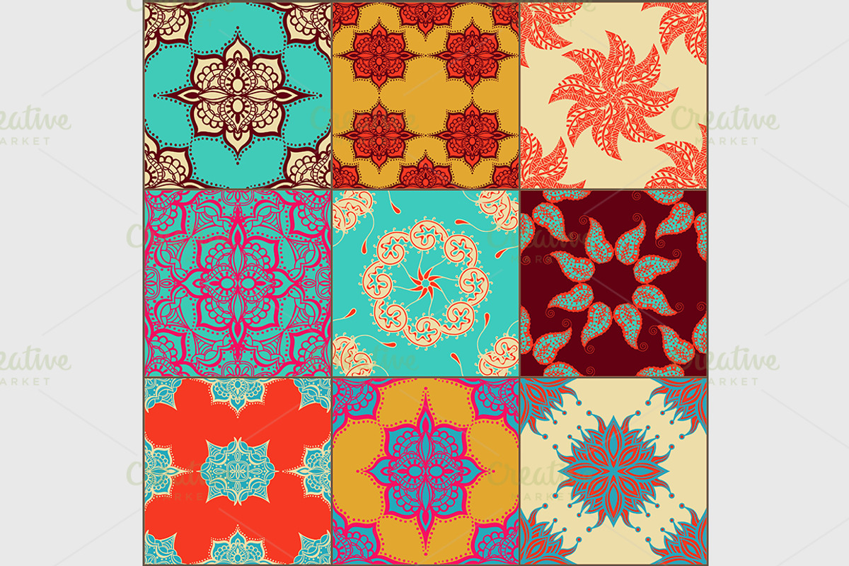 ceramic tiles set, a Pattern Graphic by IllustrationArtShop