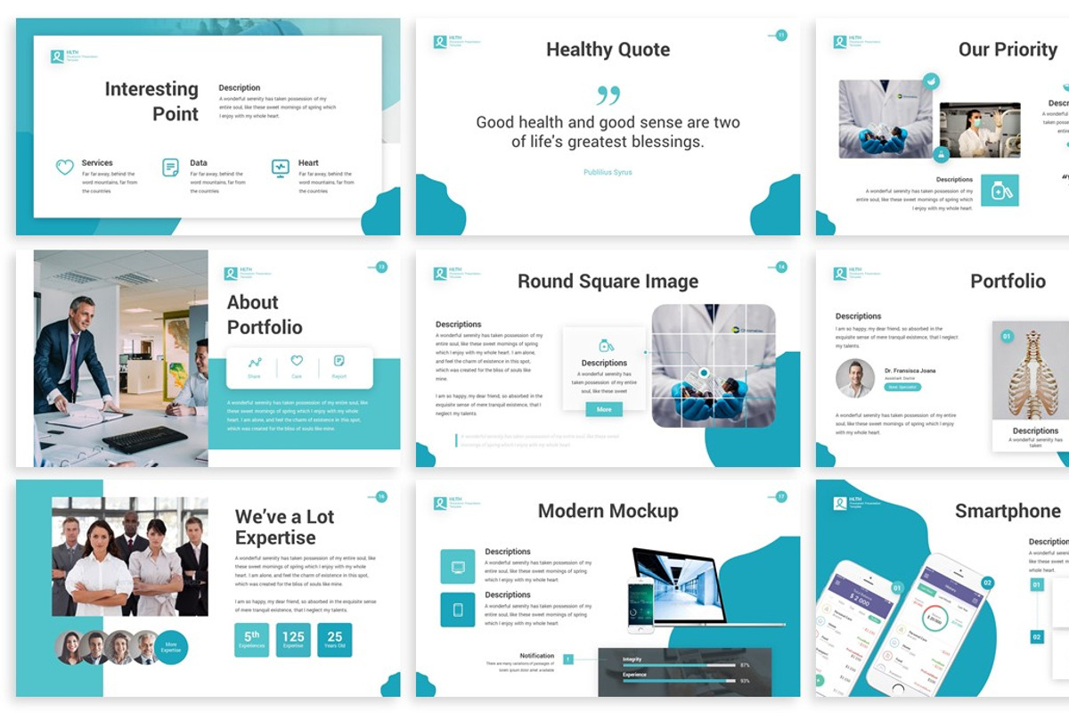 HLTH - Health Powerpoint Template, a Presentation Template by SlideFactory