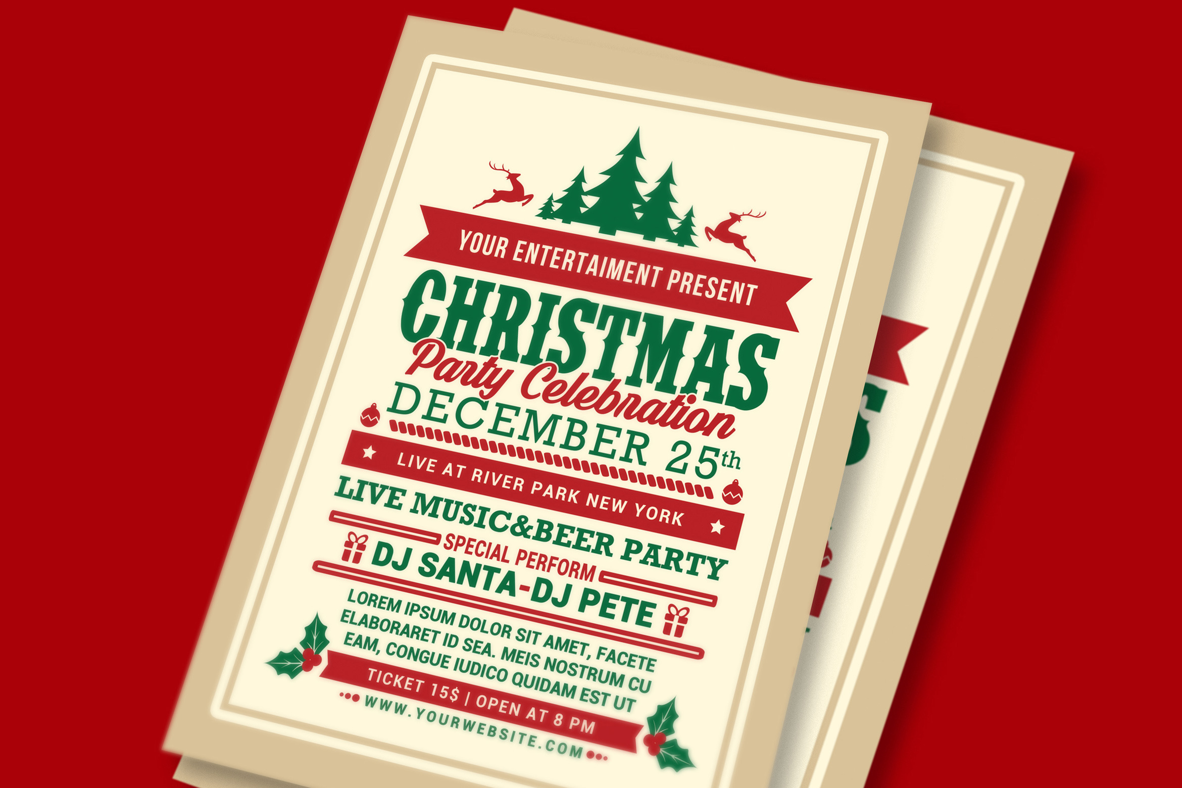 Christmas Party Celebration Flyer, a Flyer Template by Muhamad Iqbal ...