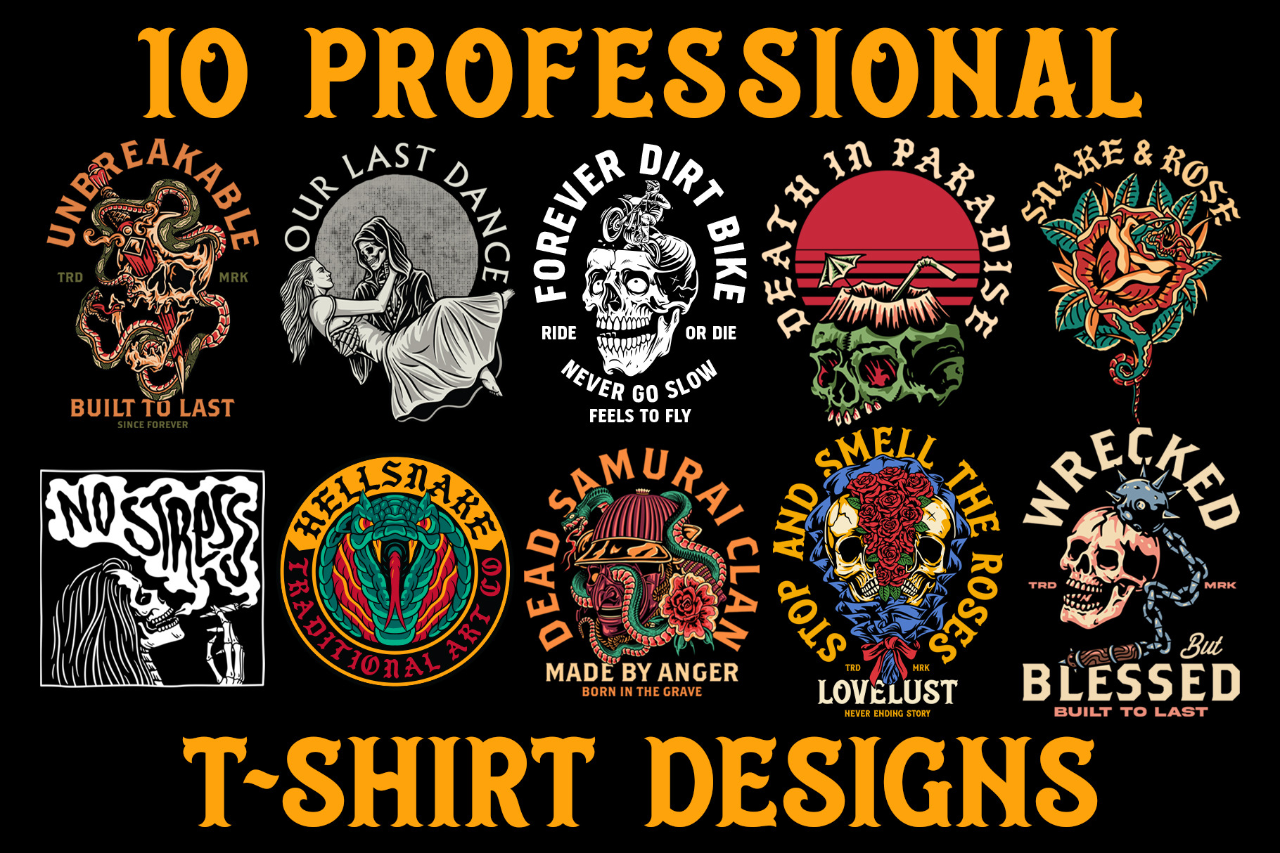 10 Tattoo Tshirt Designs | Creative Market
