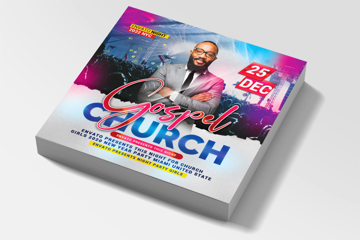 Church Gospel Flyer Template, a Flyer Template by Psd Templates
