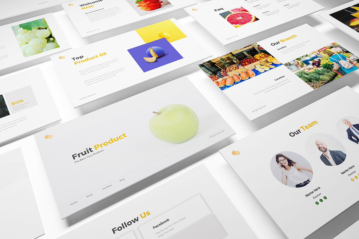 Fruit Store Powerpoint Template, a Presentation Template by Formatika ...