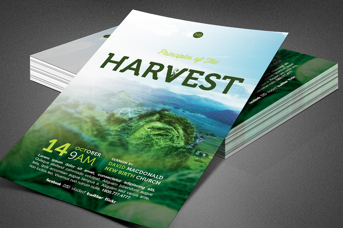 Principles of Harvest Church Flyer, a Flyer Template by loswl