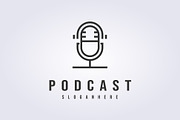 simple modern podcast vector logo, a Branding & Logo Template by Lodzrov