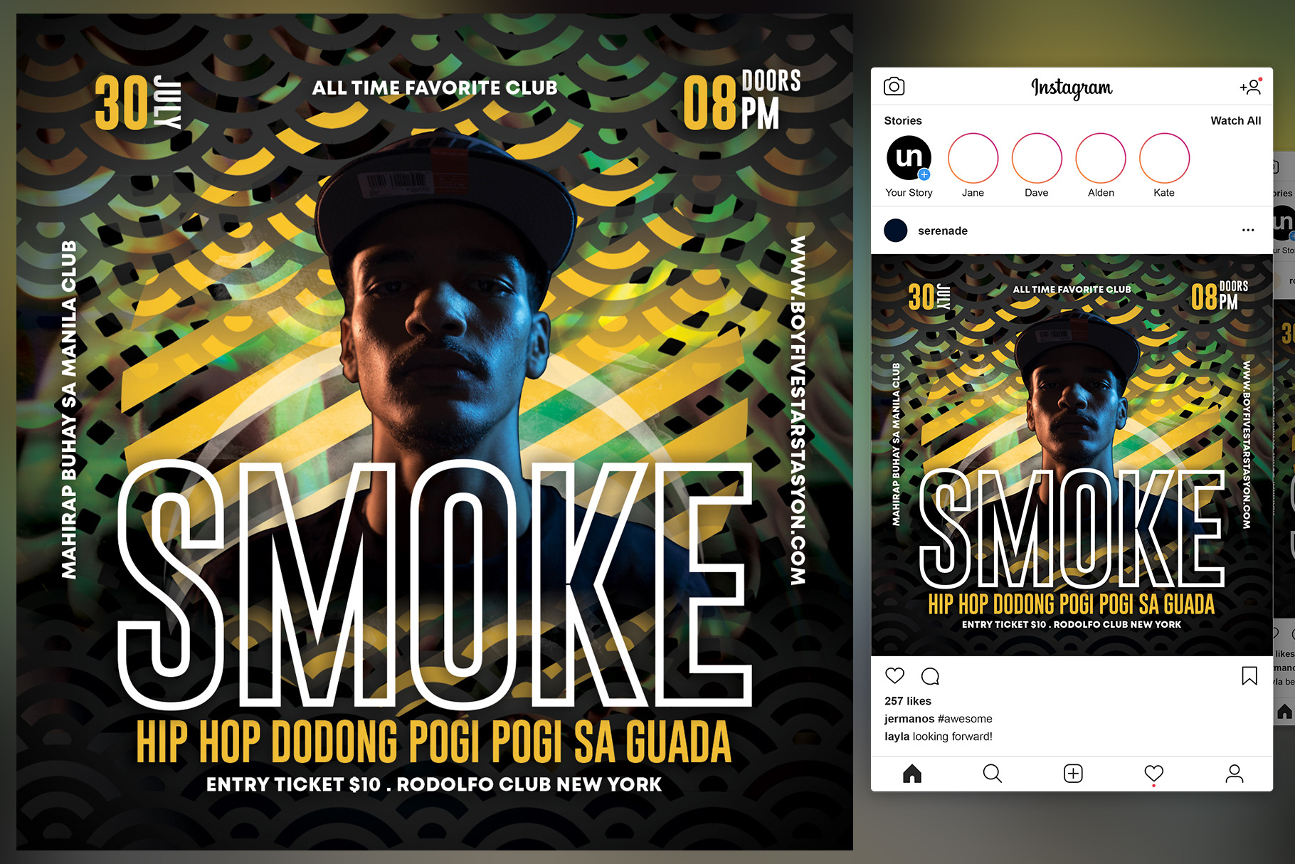 Smoke Flyer, a Flyer Template by KiraYamato Design Studio