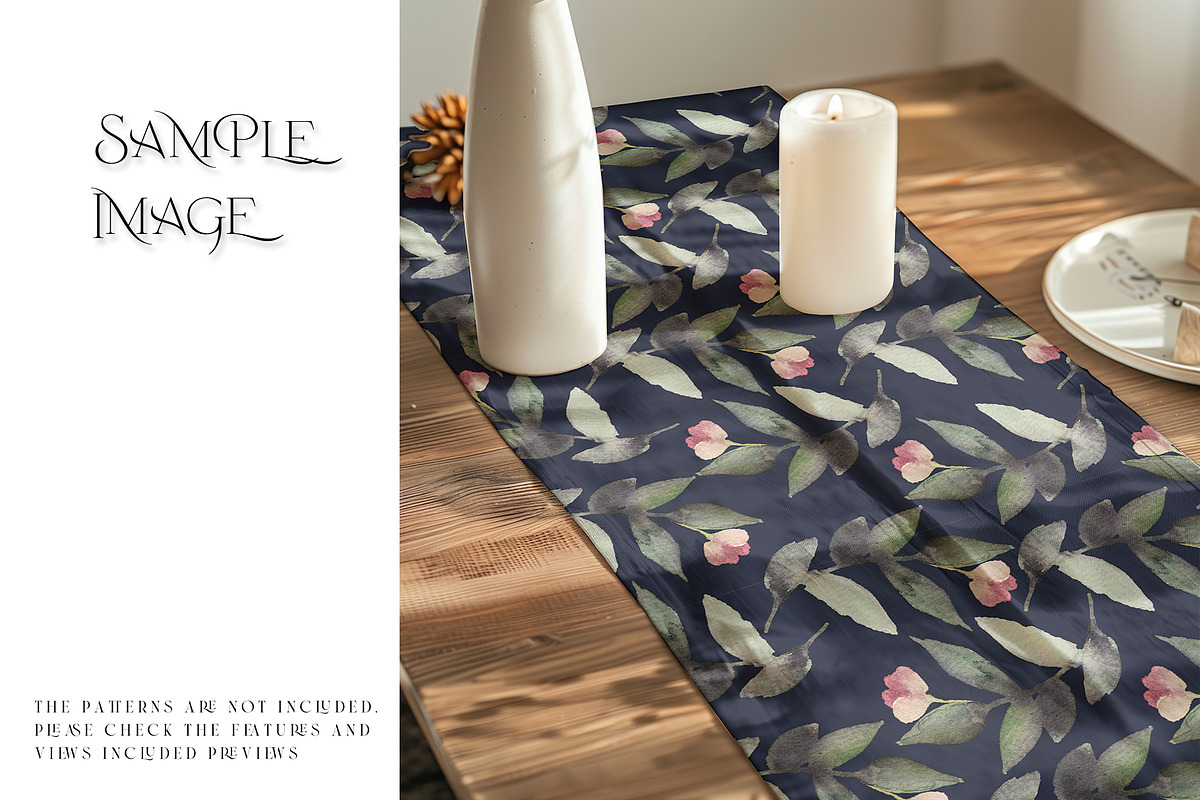 Table Runner with Smart Objects, a Household Mockup by mock-ups