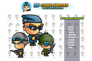 Soldiers 2D Game sprites Set, an Illustration by DionArtworks