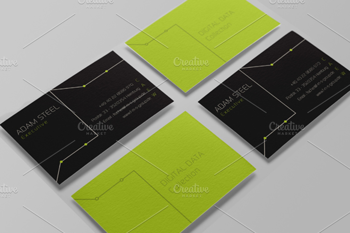 Digital Data Business Card, a Business Card Template by felicidads