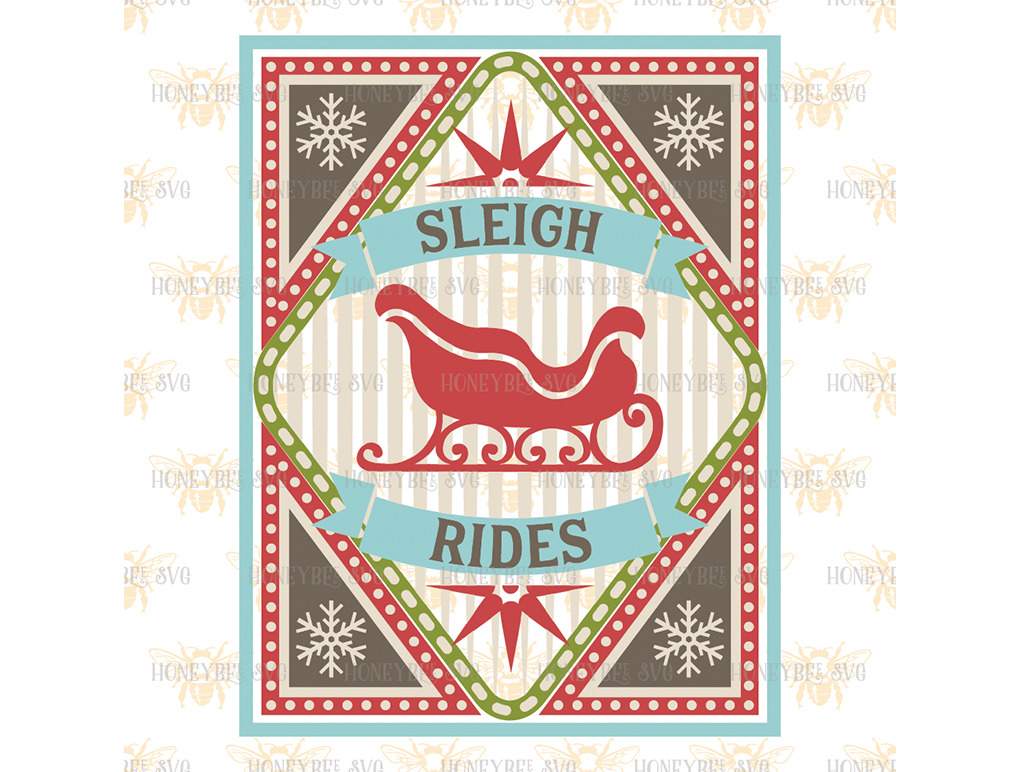 Sleigh Rides SVG EPS DXF JPG, an Illustration by JBArt Clipart