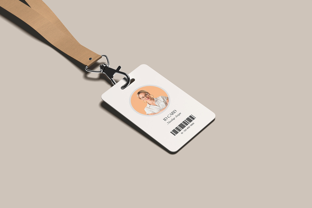 Id Card Mockup, a Merchandise Mockup by Riel Concept