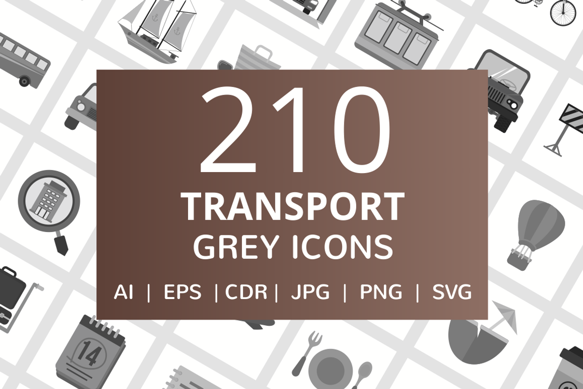 210 Transport Grey Icons, an Icon by IconBunny | Creative Market