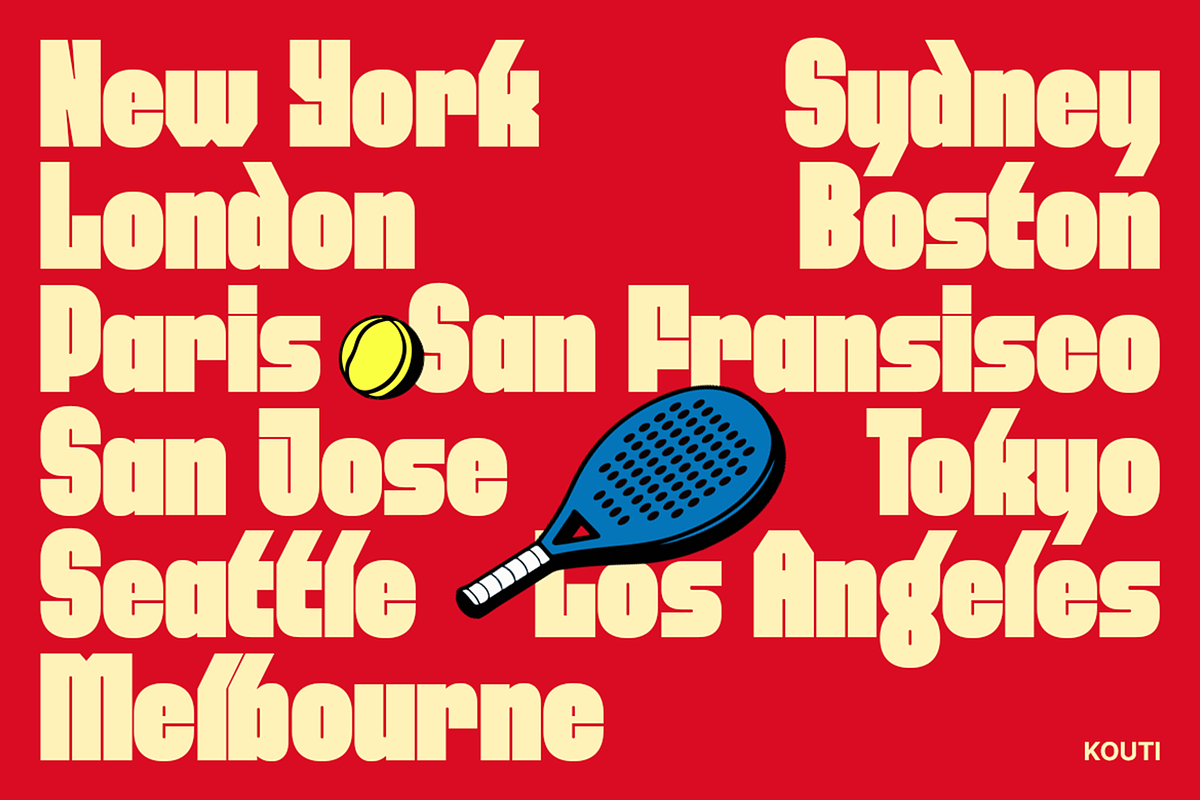 Kouti - Bold Athleisure Fonts, a Sans Serif Font by Konstantine Studio