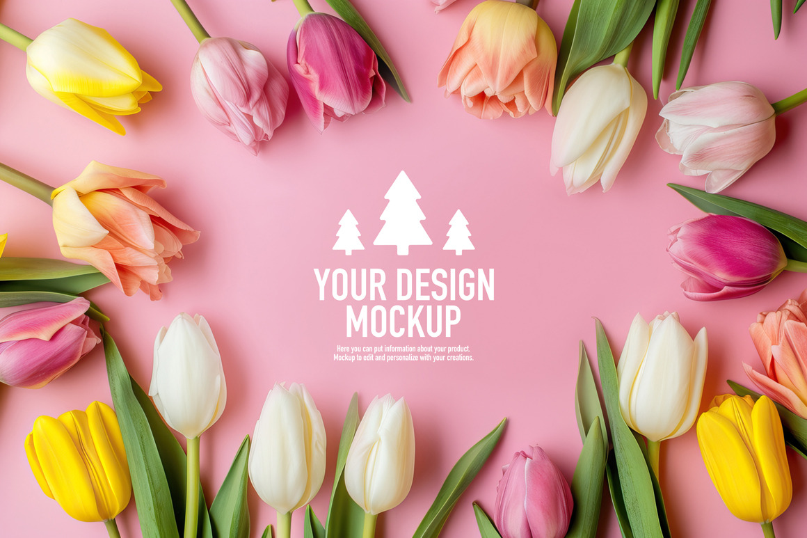 Spring Tulip Mockup, an Advertising Mockup by OSORIOartist