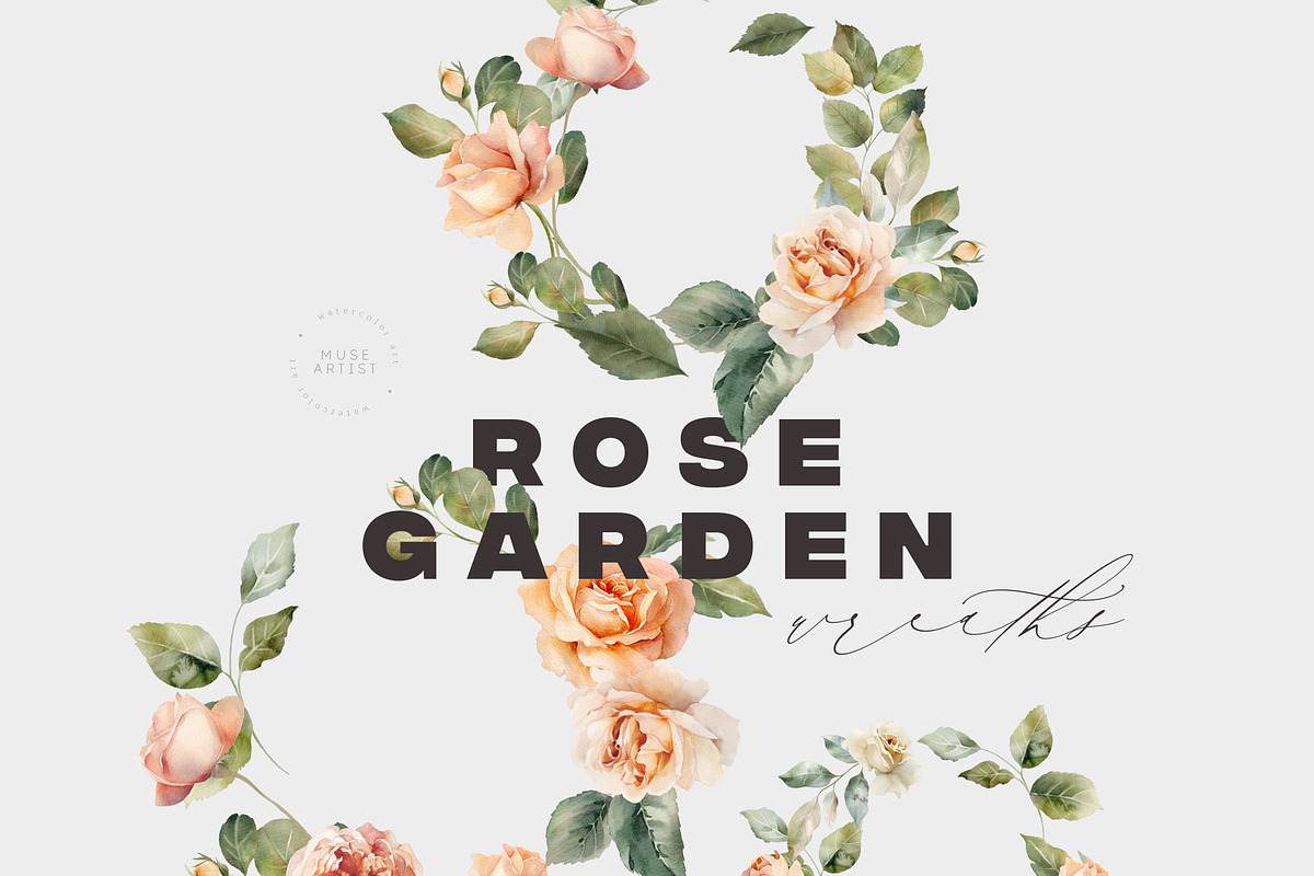 ROSE GARDEN Floral Watercolor Set
