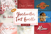 Handwritten Font Bundle Vol 3, a Script Font by StringLabs