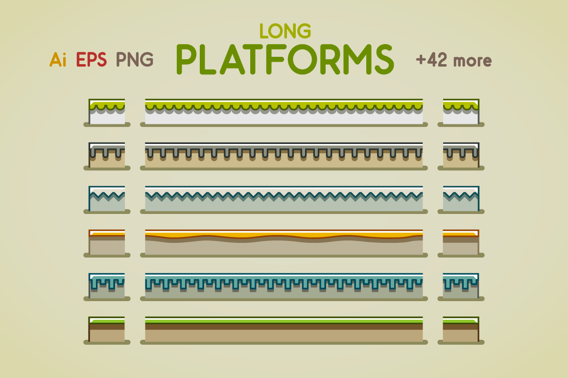 Long Platforms, an Object Graphic by yurakr