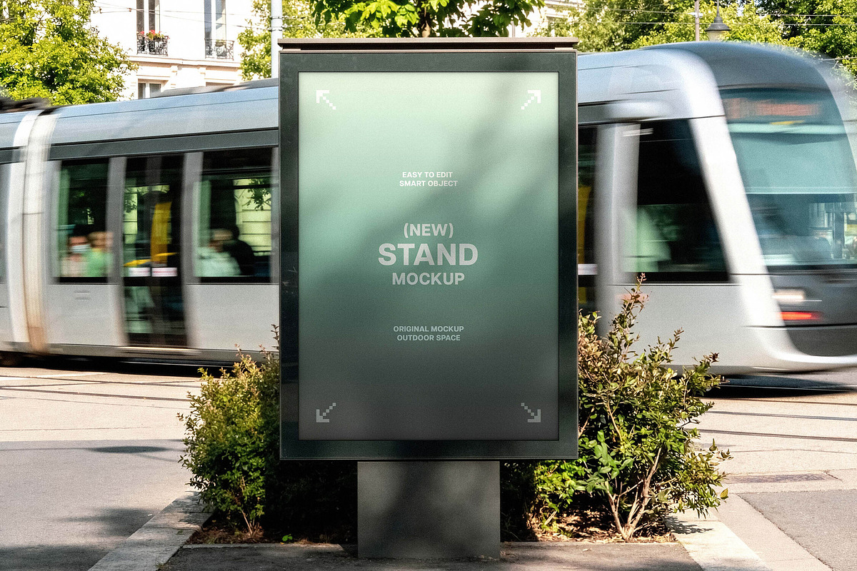 Outdoor Advertising Stand Mockup, an Advertising Mockup by Design Squad