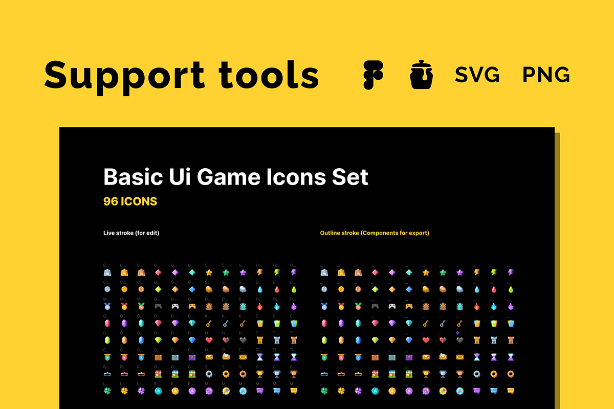 Basic Ui Game Icons Set, an Icon by Amazing Custom Icons