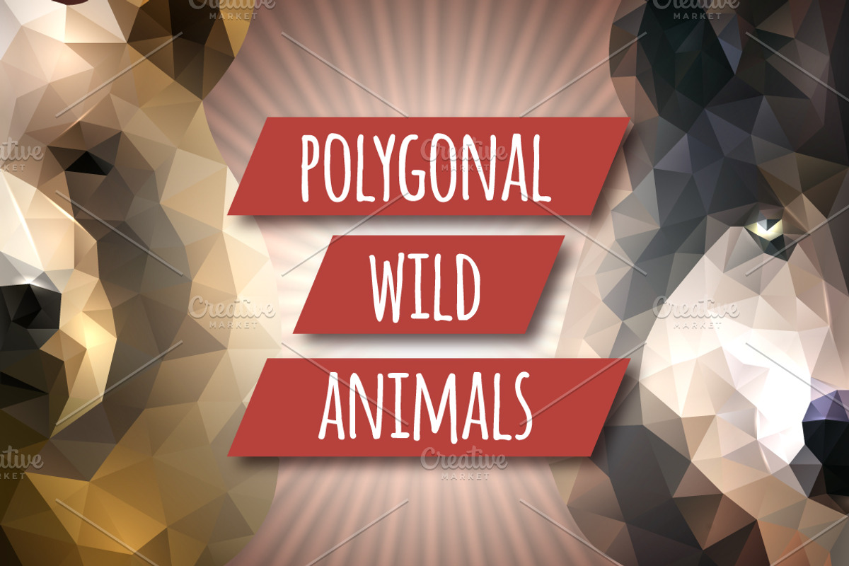 Polygonal Wild Animals, an Animal Illustration by Alex Serada