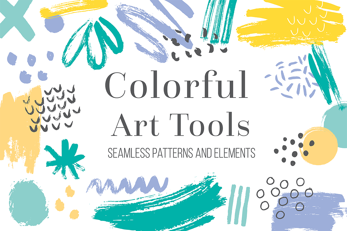 Colorful Art Tools. Patterns&Shapes, a Texture Illustration by Teresa ...