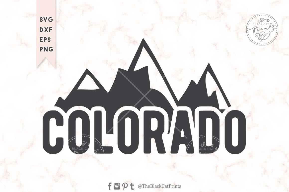 Colorado SVG DXF EPS PNG, an Illustration by TheBlackCatPrints