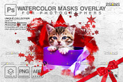 Watercolor overlay masks, a Layer Style Add-On by 2SUNS