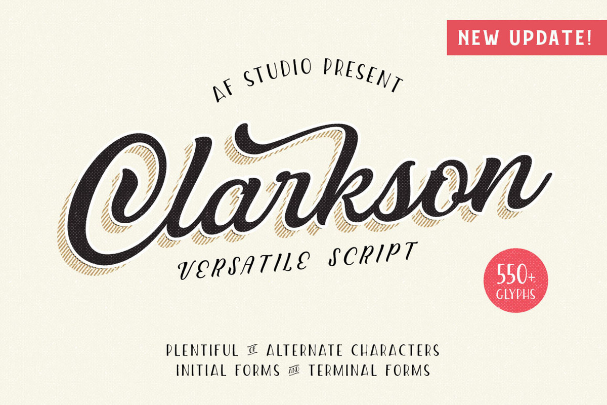 Clarkson Script, a Script Font by Adam Fathony