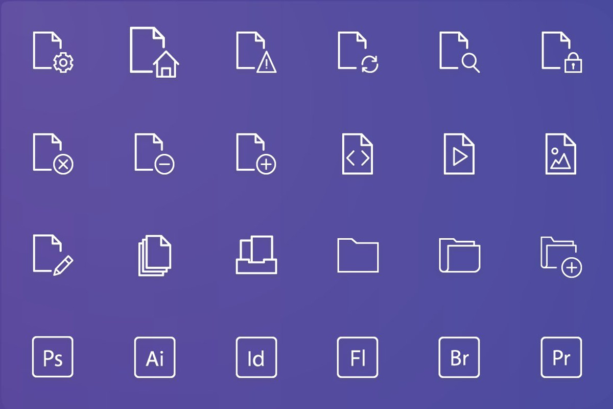 Documents, Folder & File Types Icons, an Outline Icon by FlatLineIcons