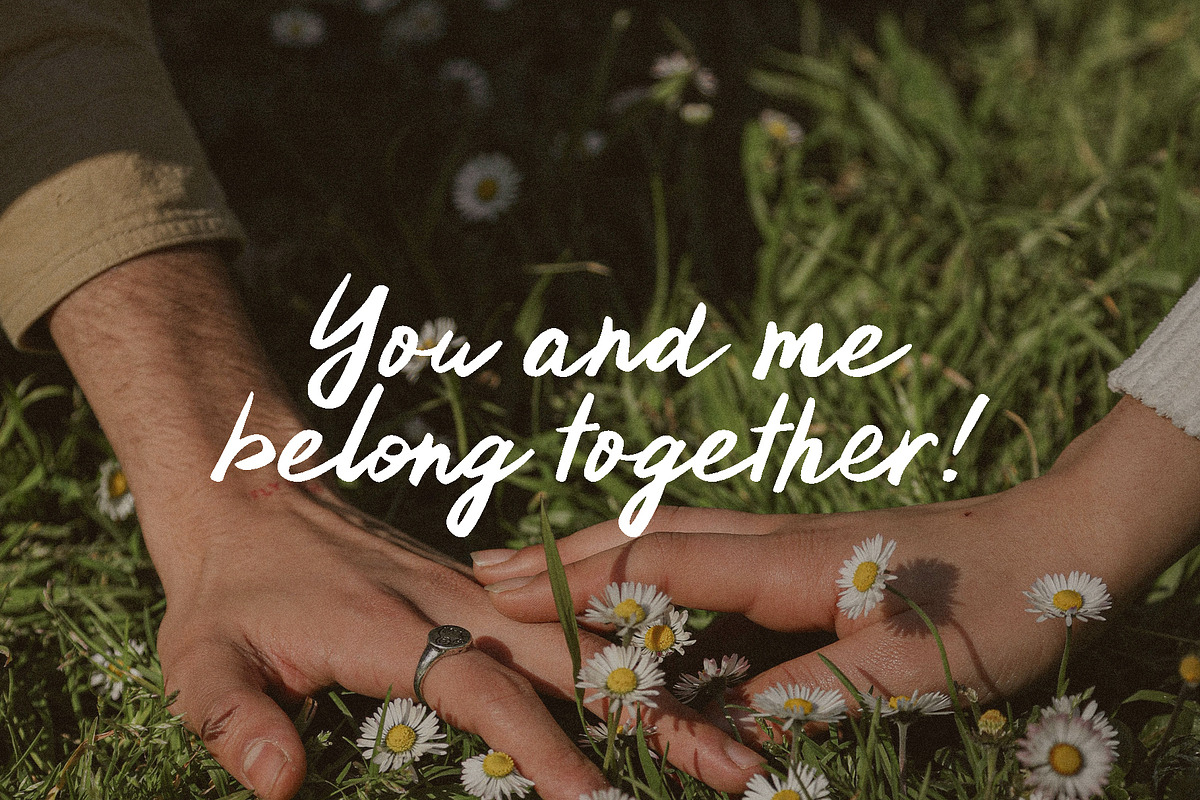 Definitely yes! handwritten font, a Handwritten Font by BilberryCreates