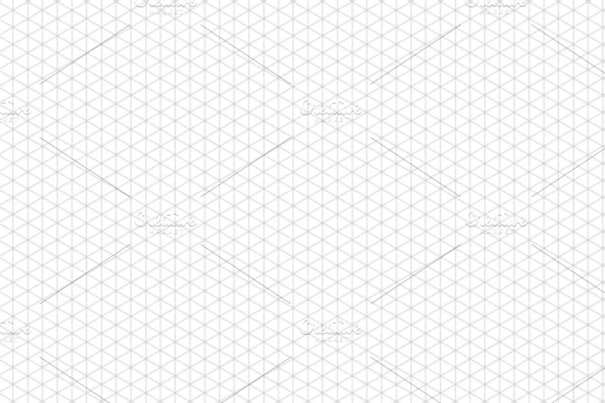 Gray isometric grid on white, a Pattern Graphic by BestPics
