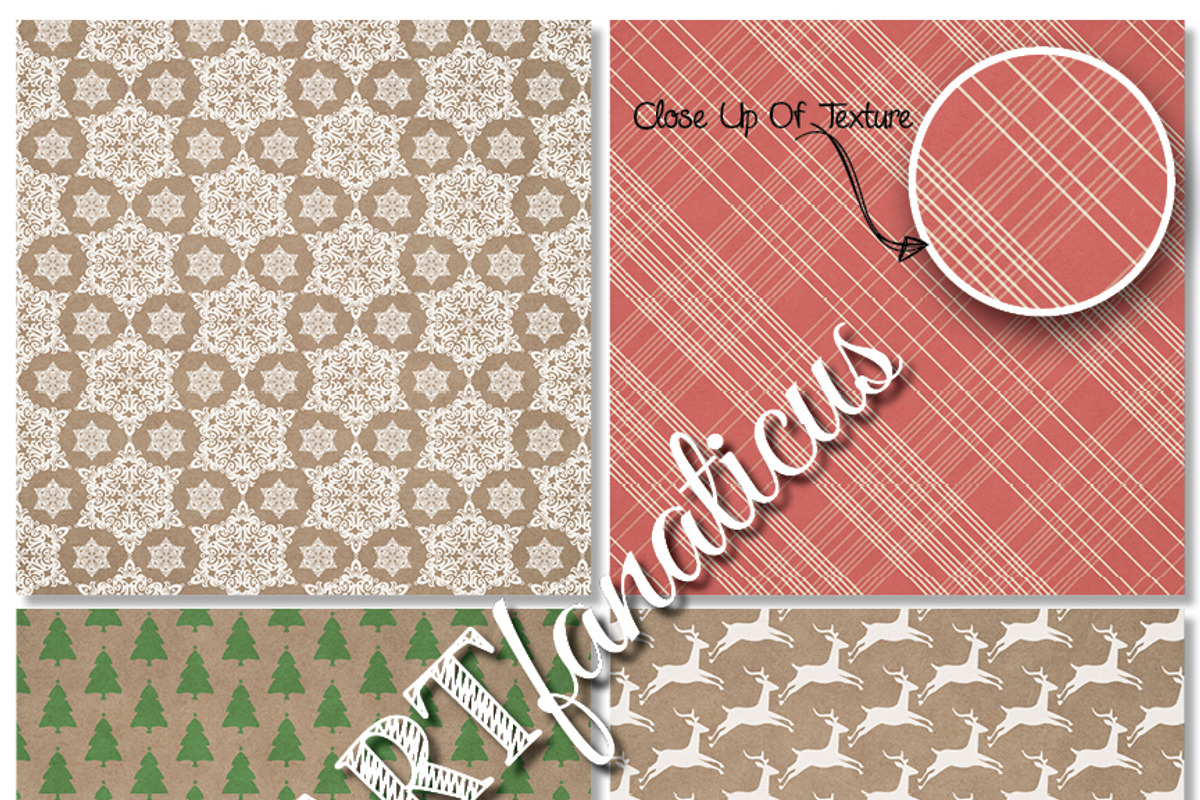 CHRISTMAS KRAFT, a Pattern Graphic by Artfanaticus