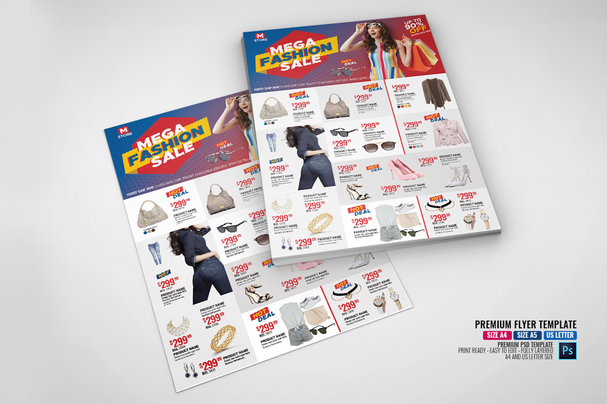 Fashion Store Promotional Flyer, a Flyer Template by PSDPixel