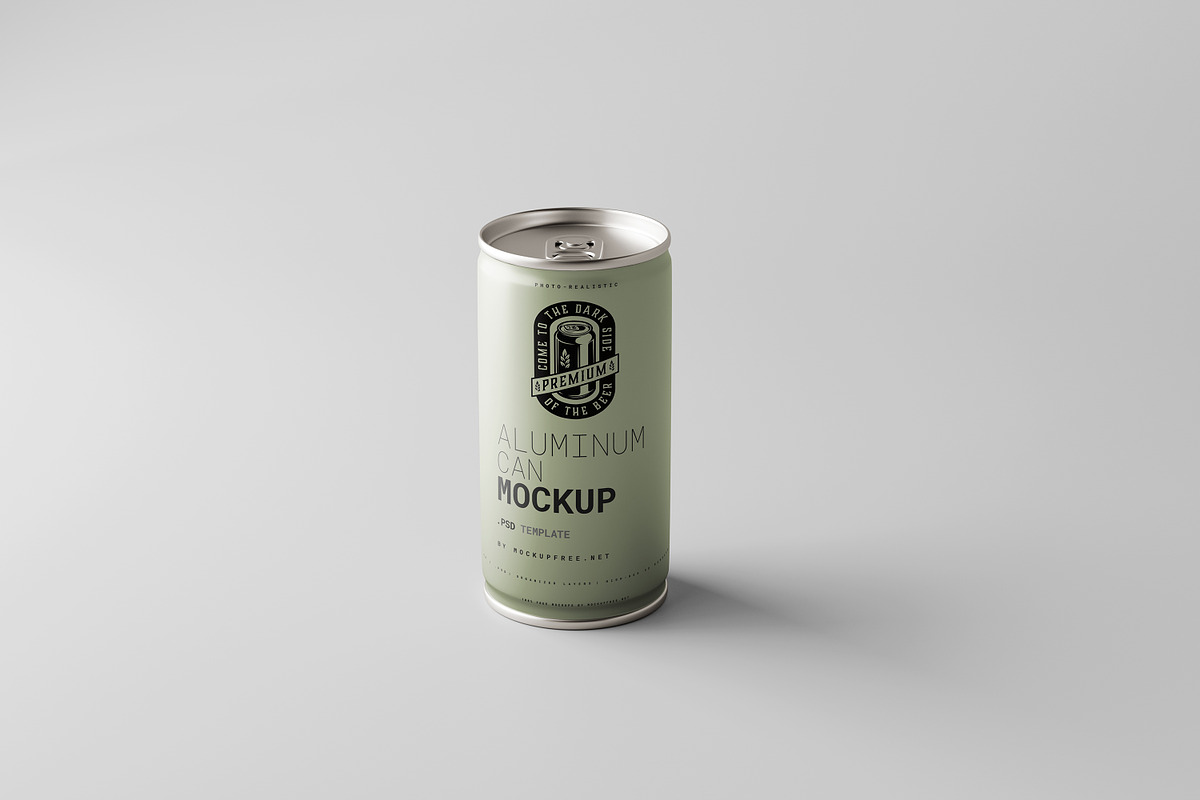 250ml Can Mockups, a Packaging Mockup by MockupFree.Net