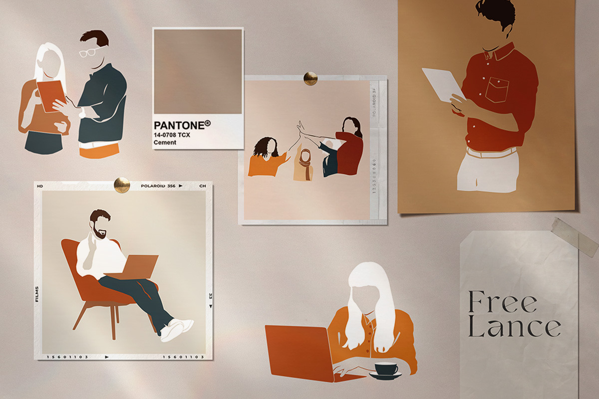 Teamwork People Abstract Portraits, an Education Illustration by NassyArt