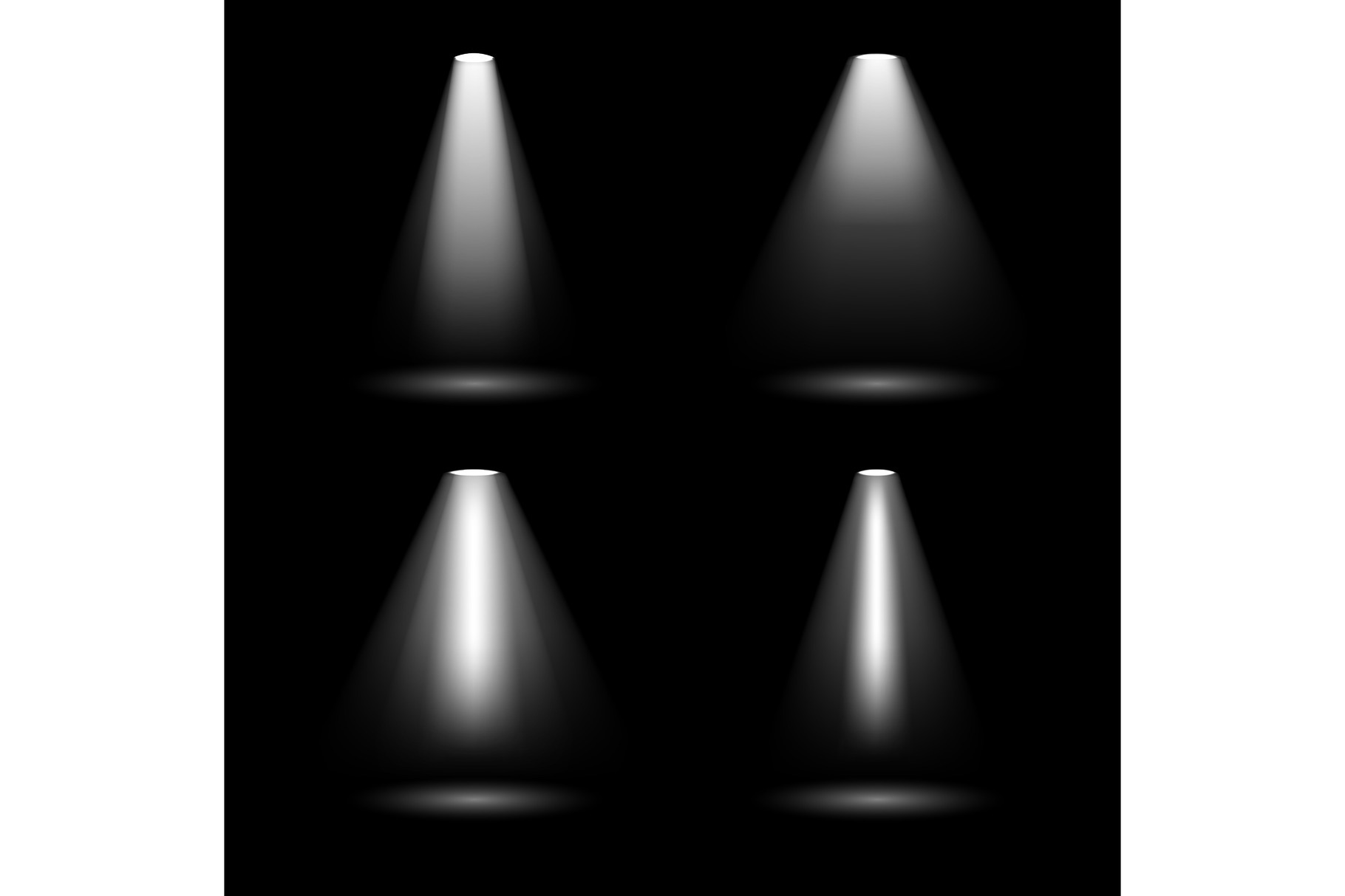 Lighting spotlights, light sources., a Decorative Illustration by HAPPY ...