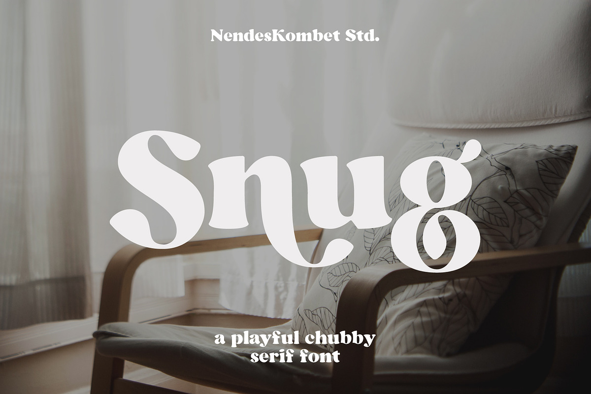 Snug - playful chubby serif font, a Serif Font by NendesKombet Studio
