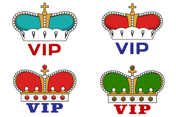 Crowns with VIP sign, a Graphic by Vector Tradition