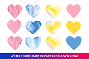 Watercolor Heart Clipart Bundle