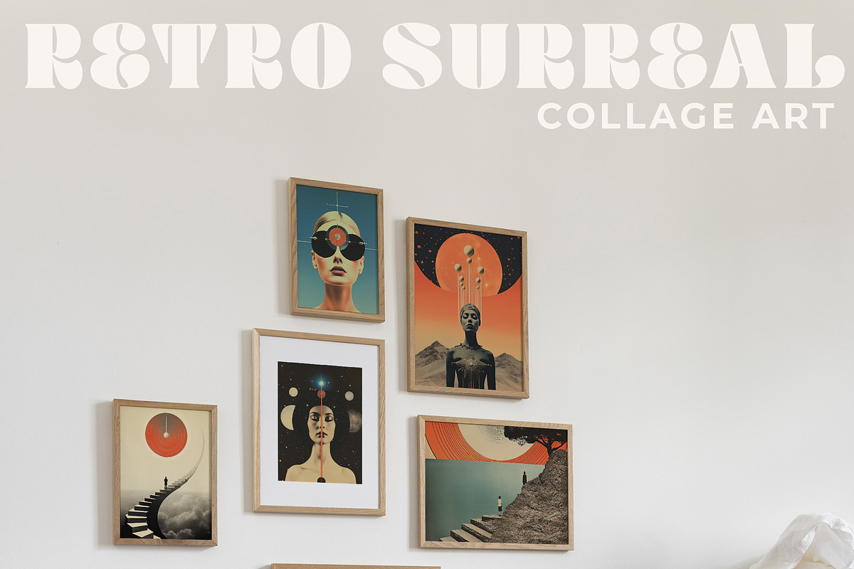 RETRO SURREAL Collage Art Posters