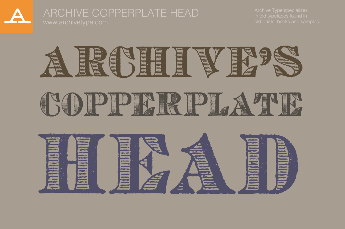 Archive Copperplate Head, a Font by Archive Type Fonts