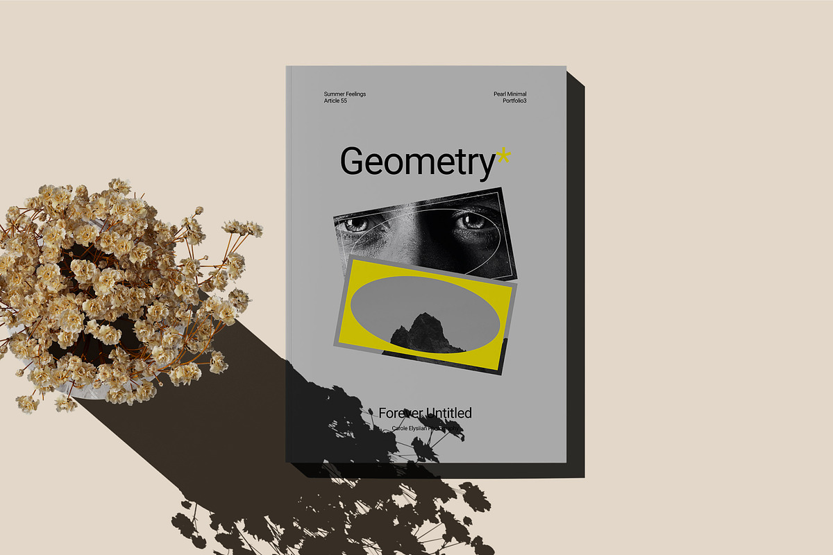 Geometry-magazine mockup kit, a Print Template by Creatoom