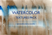 Watercolor Textures & Shapes Pack, a Texture Graphic by Sketchy Art