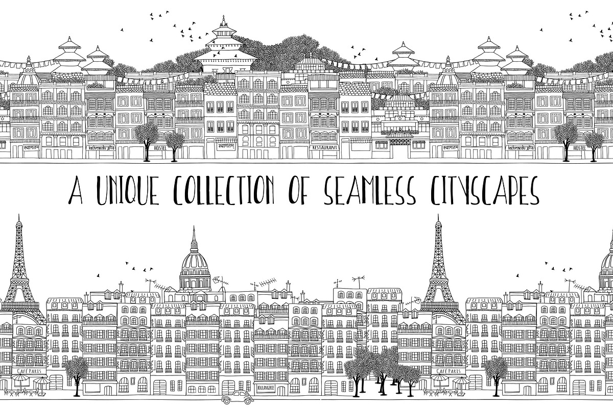 Big Hand Drawn City Collection, an Illustration by Franzi draws