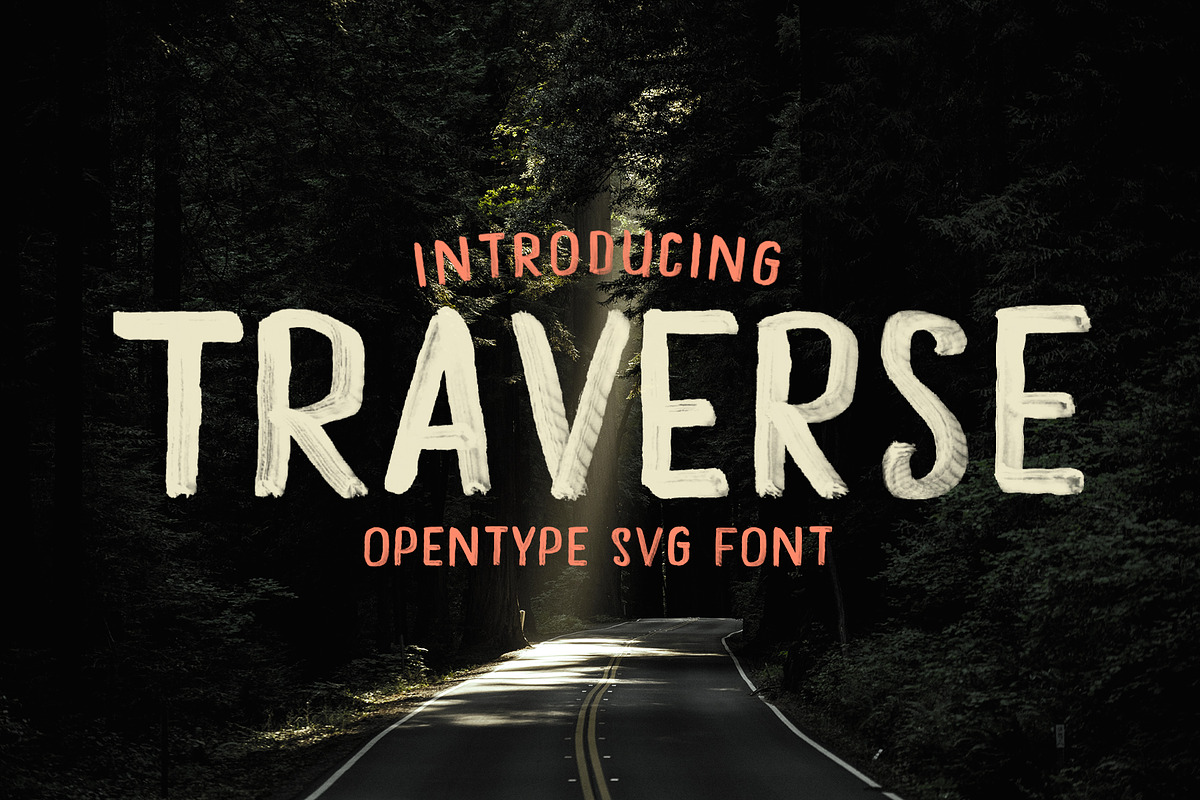 Traverse - Hand Drawn Font SVG + OTF, a Font by Surplus Type Co
