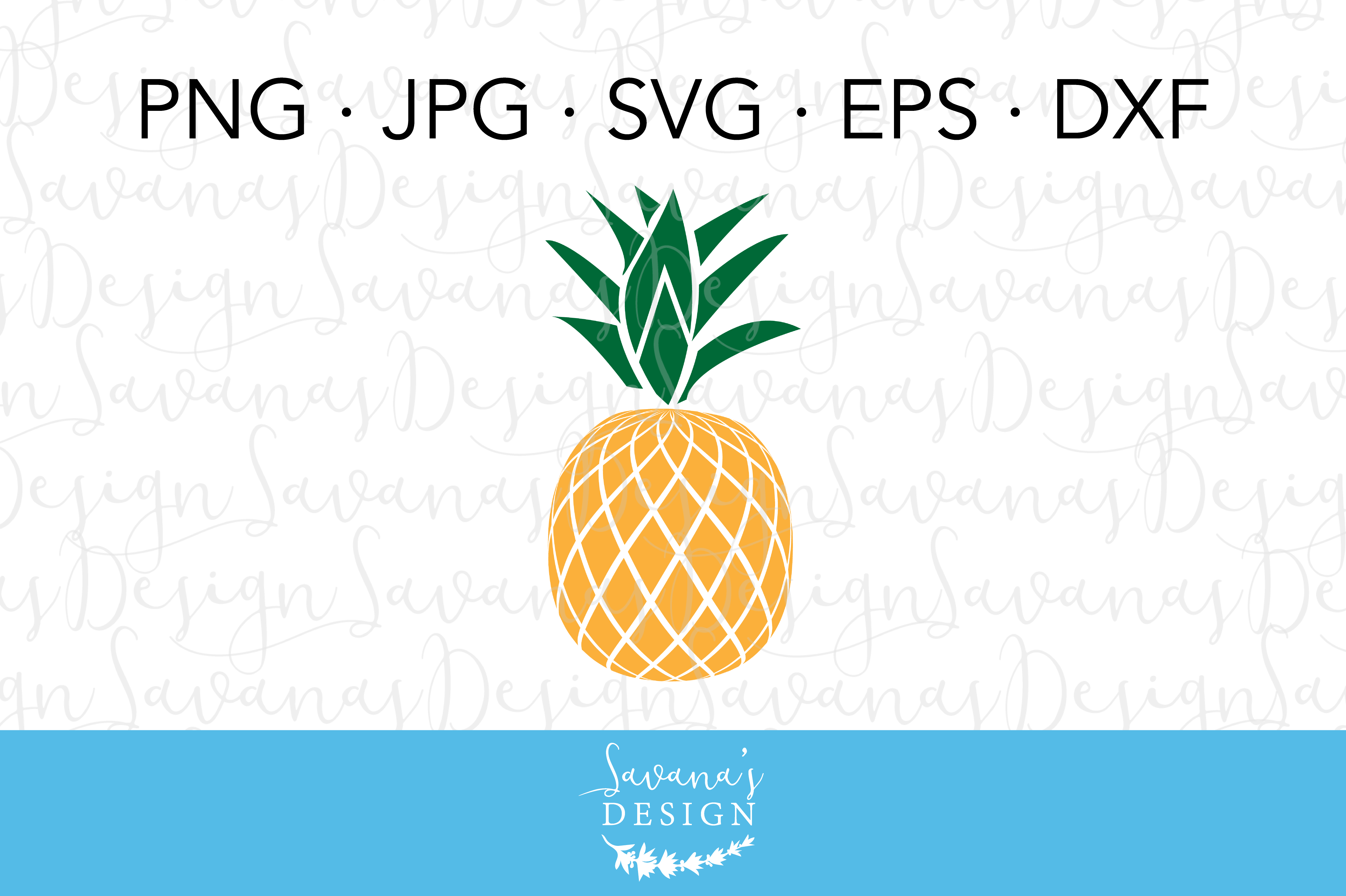 Pineapple SVG Cut File & Clipart, an Illustration by SavanasDesign