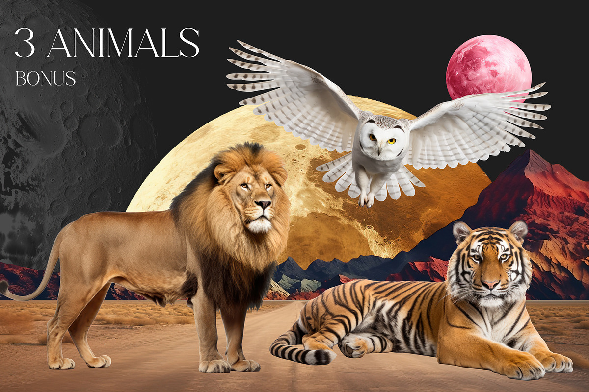 Landscape collage creator kit, an Object Graphic by Polli Deeva