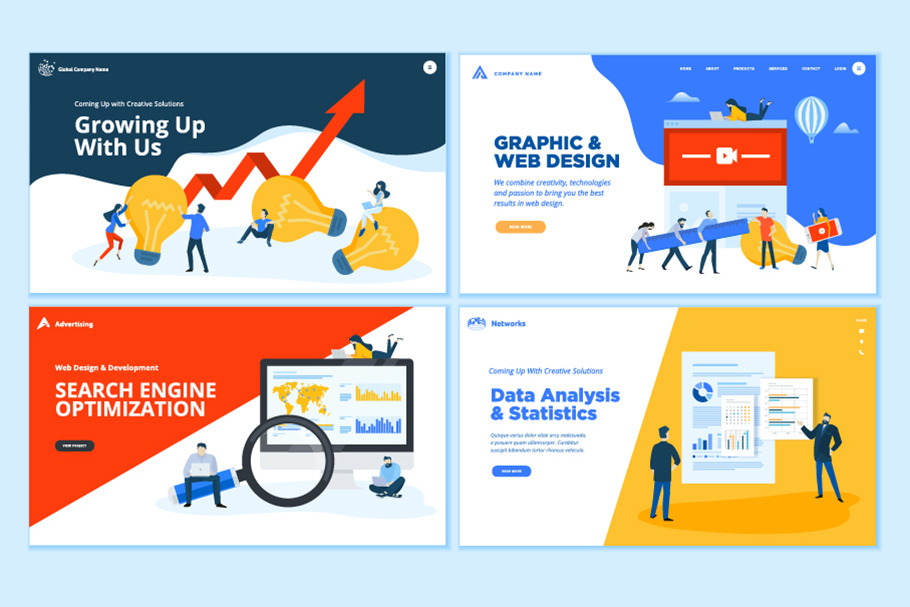 Set of Web Page Design Templates, a Templates & Theme by PureSolution