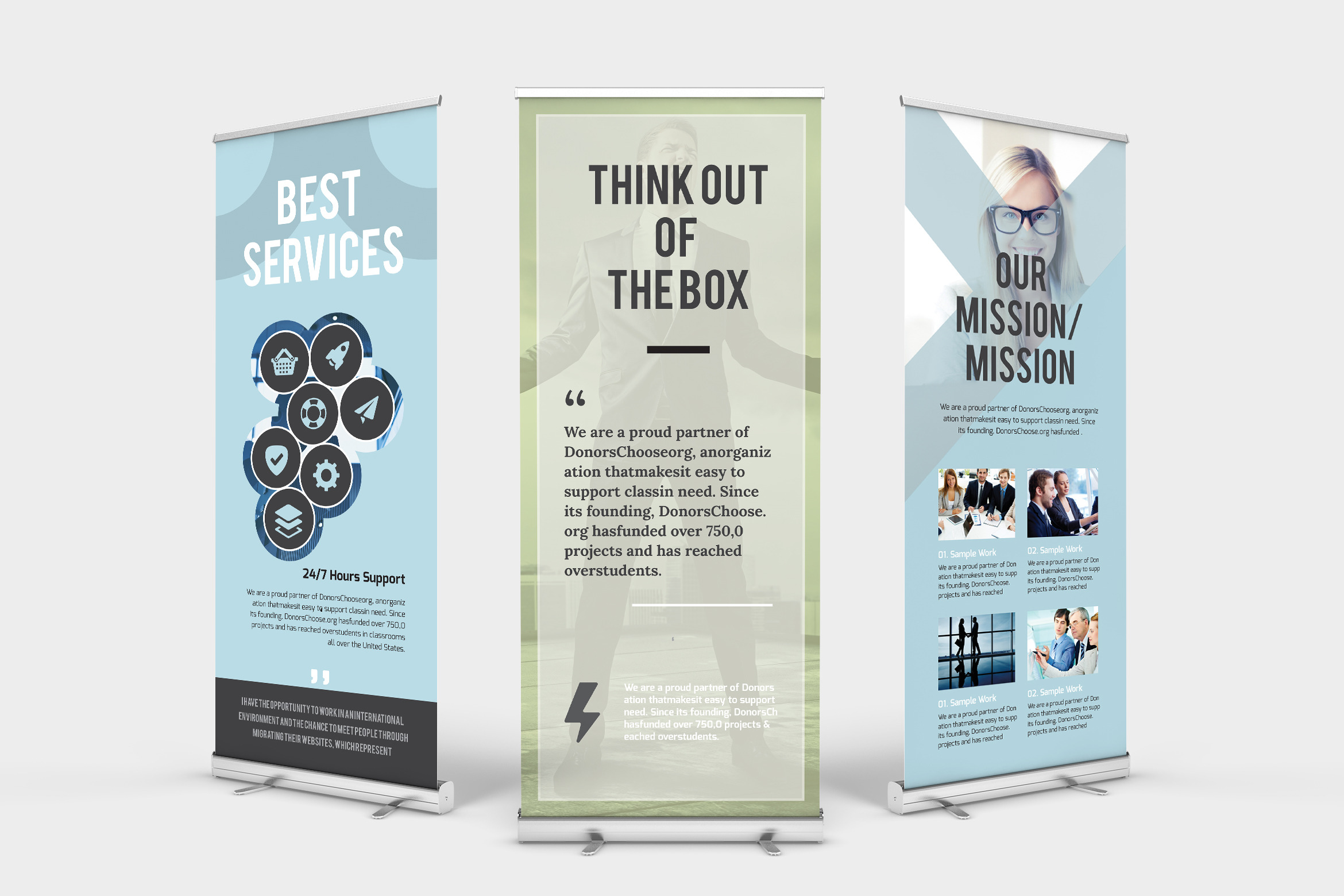 Roll-Up Banner, a Stationery Template by ZAAS