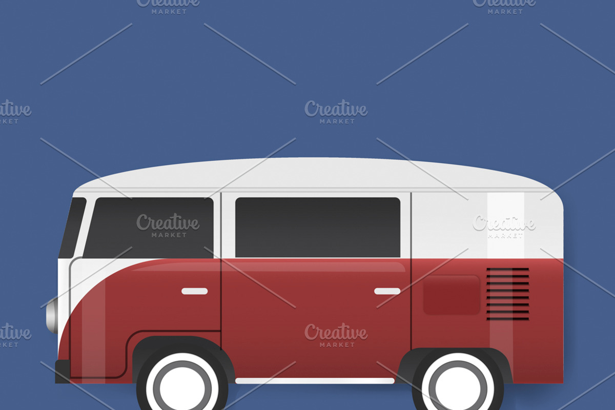 Red Van Car Vehicle Travel Graphic, an Illustration by rawpixel ...
